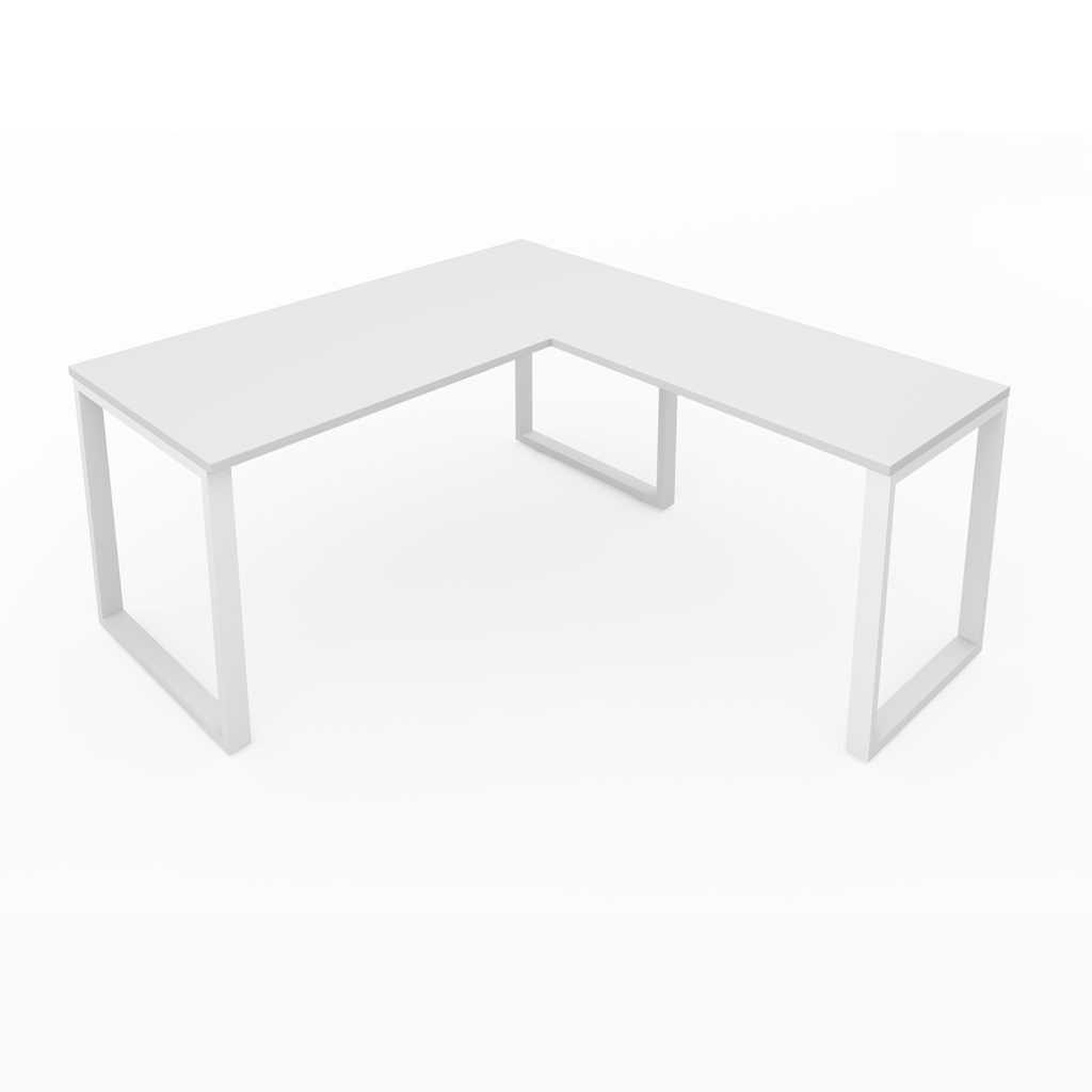 Fusion L-Shaped Metal Leg Desk, 66" x 72" - i5 Industries