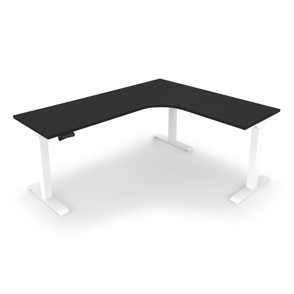 iRize Fluted Extended Corner Top Standing L-Desk, 71" x 72" - i5 Industries