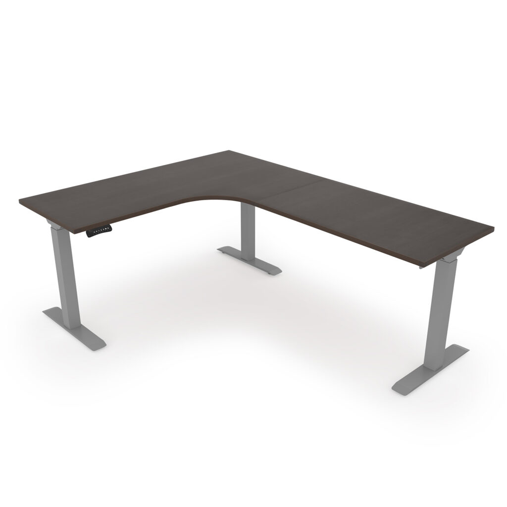 iRize Fluted Extended Corner Top Standing L-Desk, 71" x 72" - i5 Industries