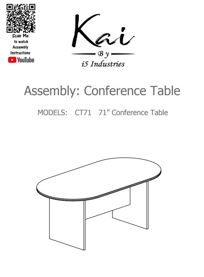 Kai Conference Table (71") Assembly Instructions - i5 Industries
