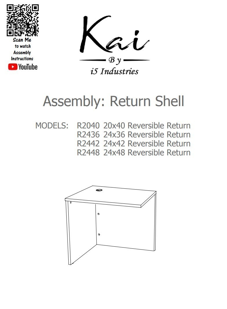 Kai Non-Handed Return Shell Assembly Instructions - i5 Industries
