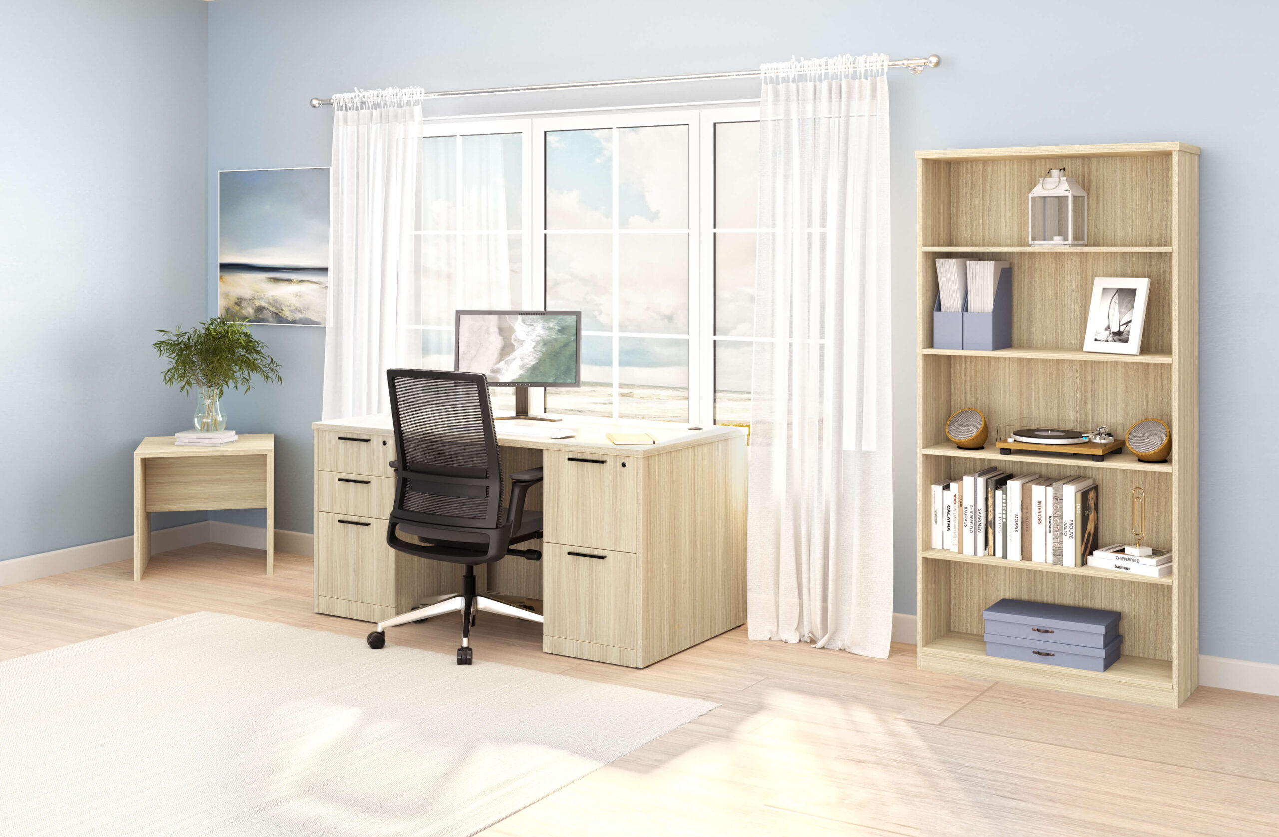 Rayne Home Office in Coastal Dune - i5 Industries